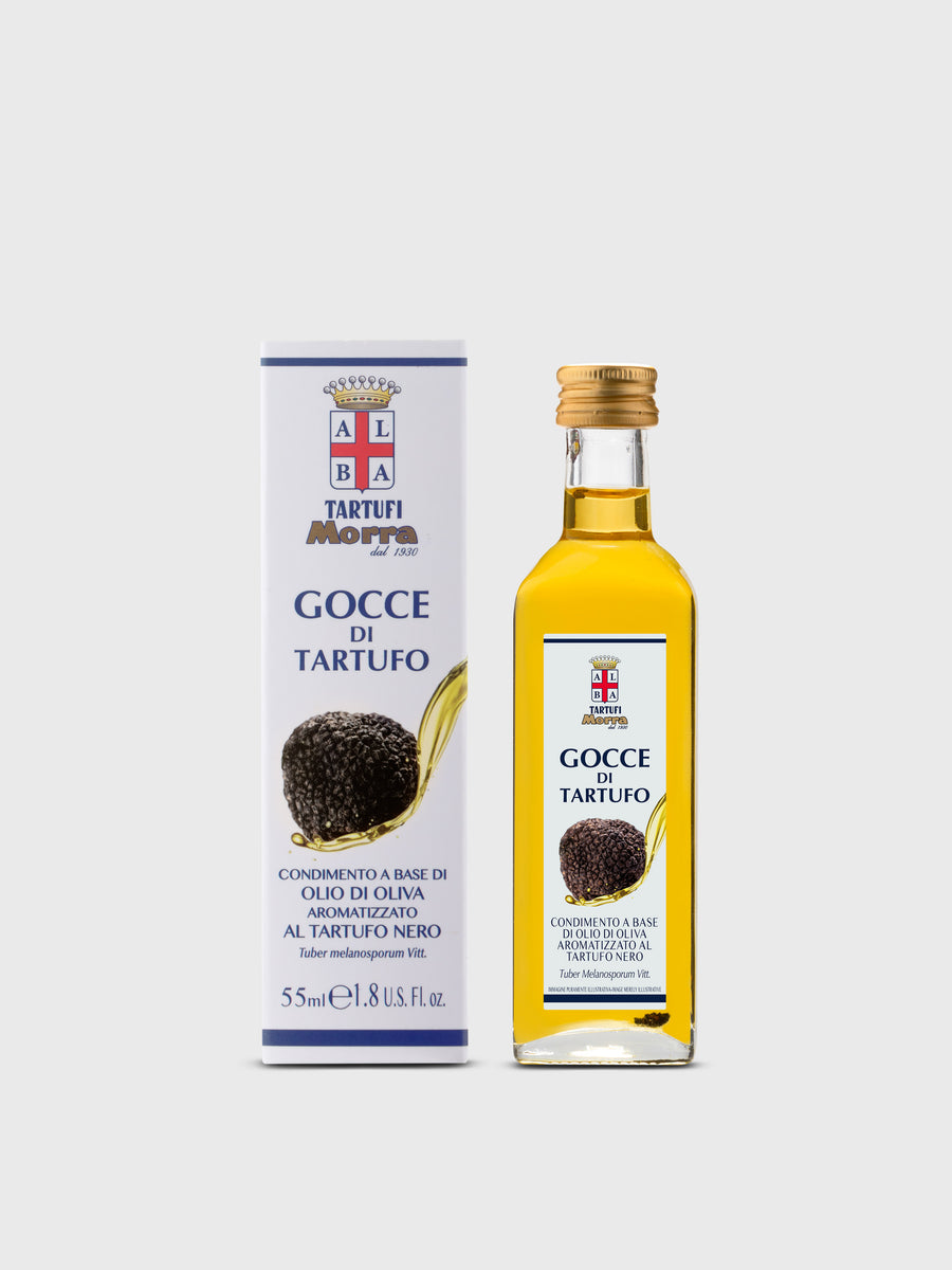 Condimento a base di olio di oliva aromatizzato al tartufo nero